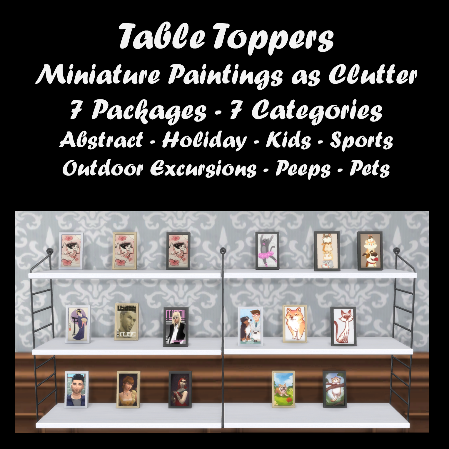 Table Toppers - Miniature Paintings - The Sims 4 Build / Buy - CurseForge