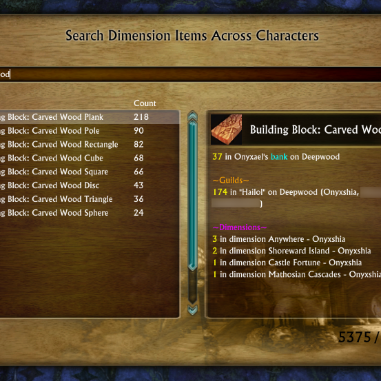 Dimension Lookup - Addons - Rift Dimension Lookup - Addons - Rift