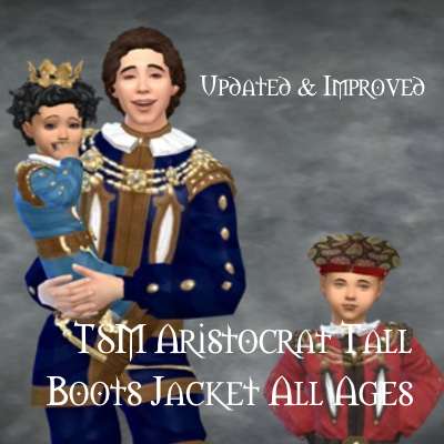 TSM Aristocrat Tall Boots Jacket for All Ages - The Sims 4 Create a Sim ...
