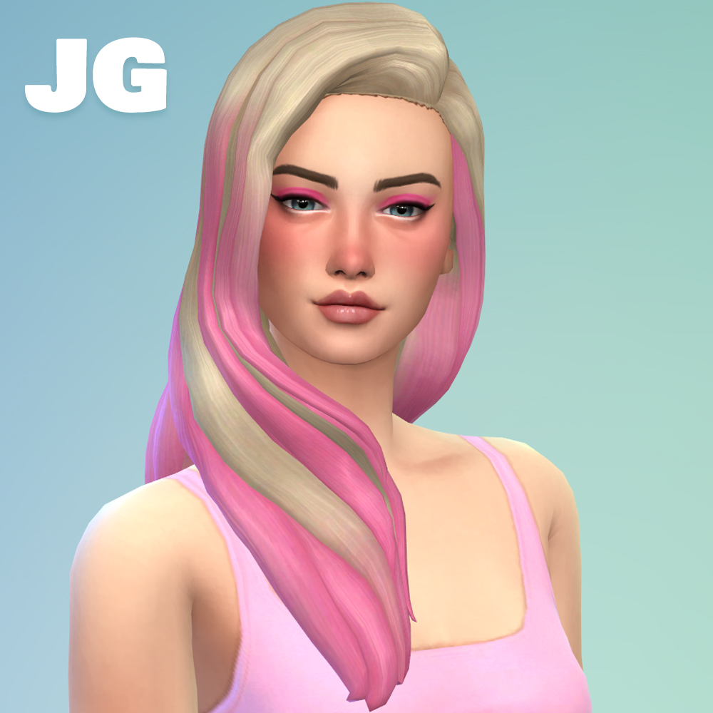 Pinky Ombre Love Hair - The Sims 4 Create a Sim - CurseForge