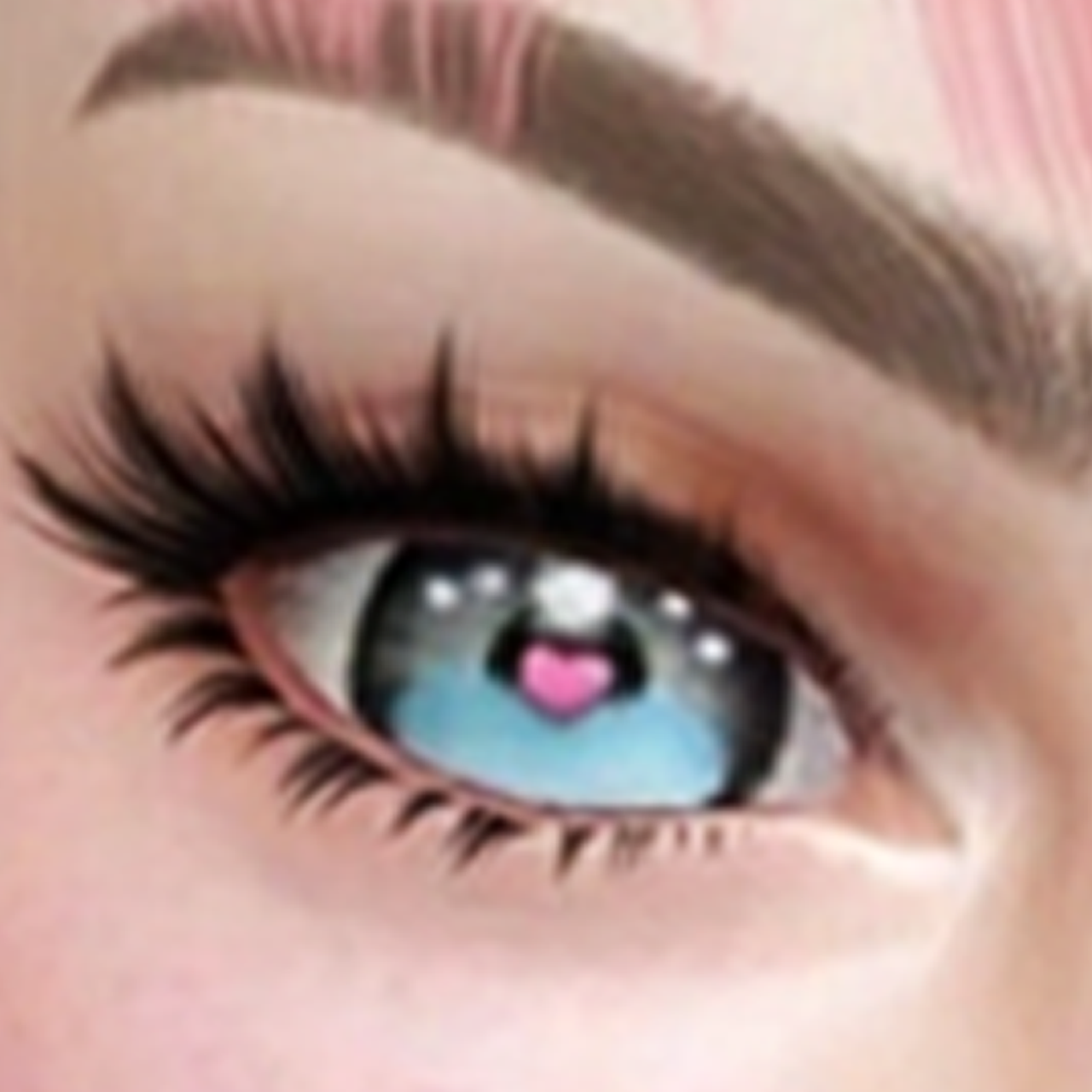 Luna's kawaii heart eyes • E01, contact lenses - The Sims 4 Create a ...