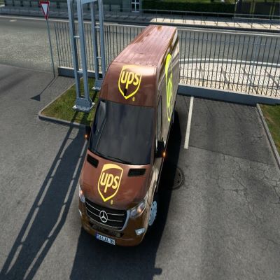 skin mercedes benz sprinter ups ets - American Truck Simulator Mods ...