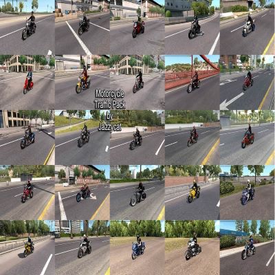motorcycle traffic pack jazzycat 7 - Files - American Truck Simulator ...
