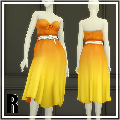 Seashell Wavvve - Solid Dress Set - The Sims 4 Create a Sim - CurseForge
