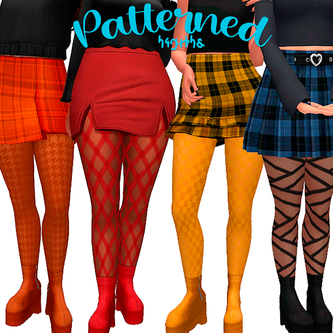 Florence Boots + Patterned Tights - The Sims 4 Create a Sim - CurseForge
