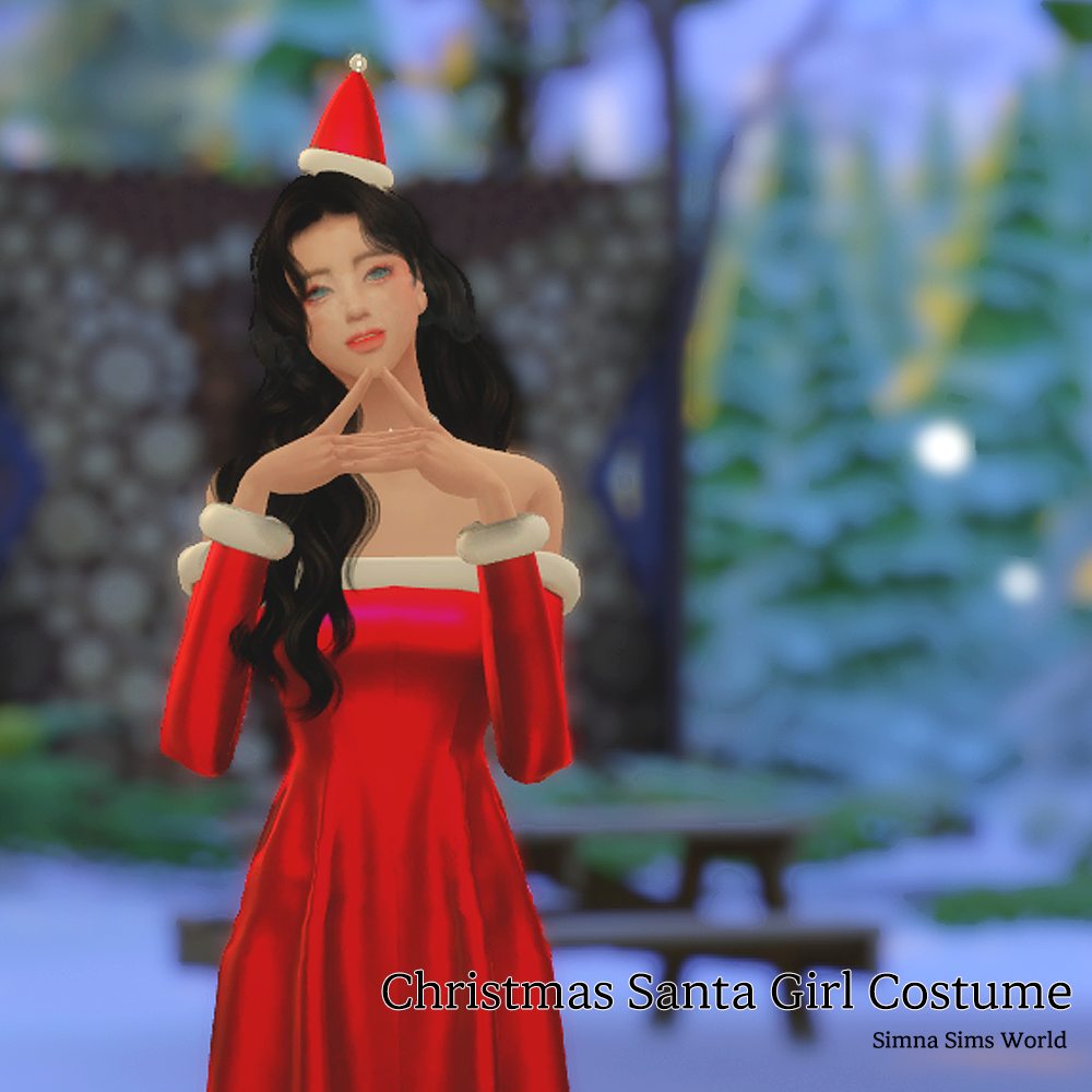 Christmas Santa Girl Costume - The Sims 4 Create a Sim - CurseForge