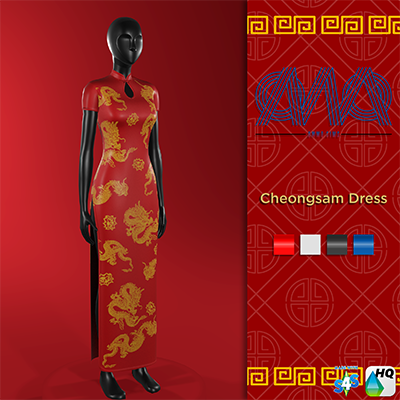 Cheongsam Dress - The Sims 4 Create a Sim - CurseForge