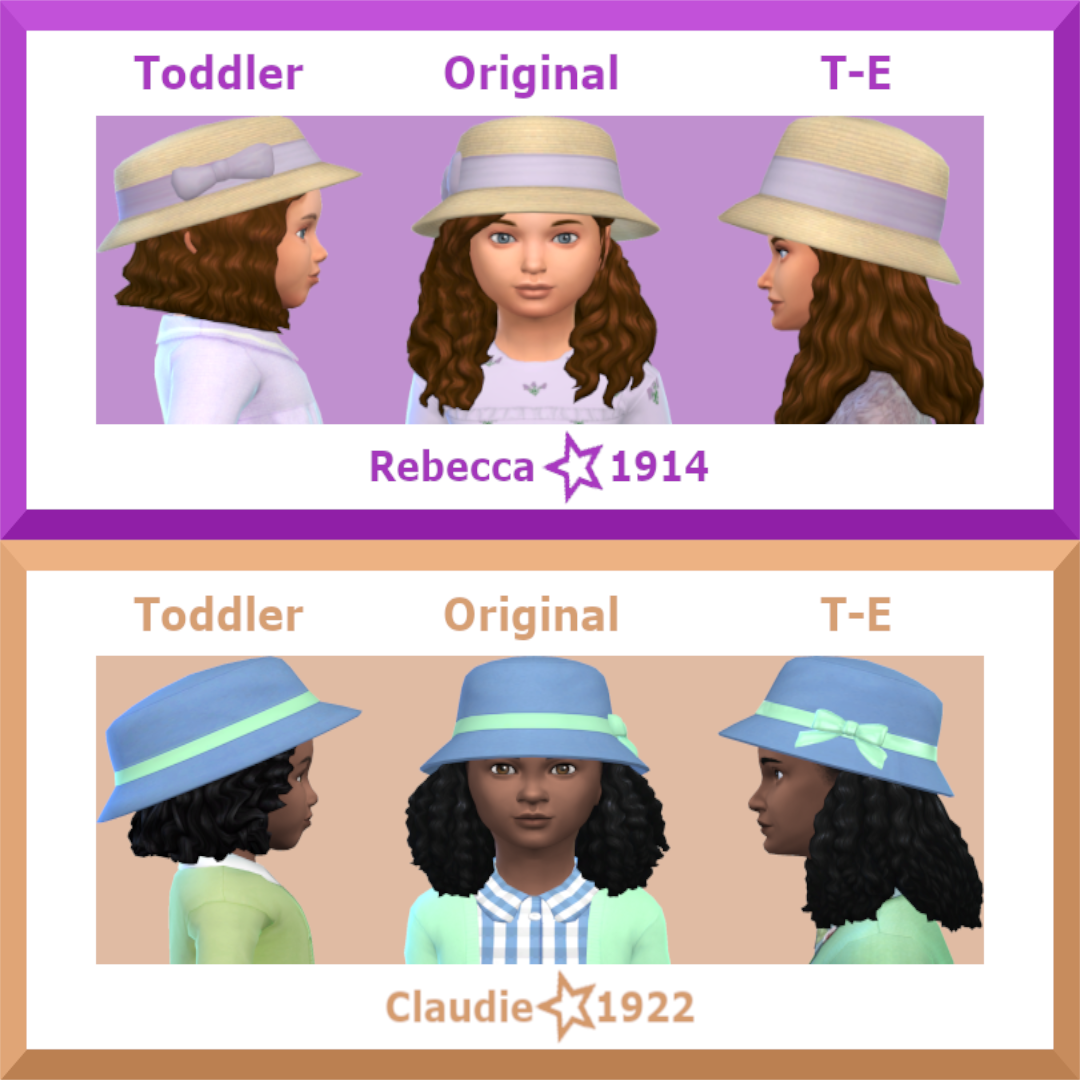 Rebecca and Claudie Hat Conversions - The Sims 4 Create a Sim - CurseForge