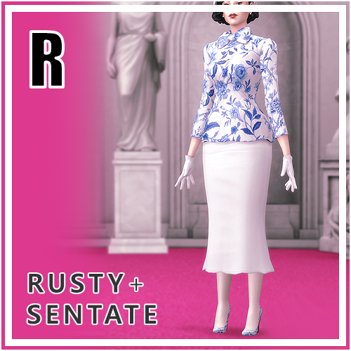 Tie Ribbon Two-Piece & Blouse Set - Rusty x Sentate Collaboration - The ...