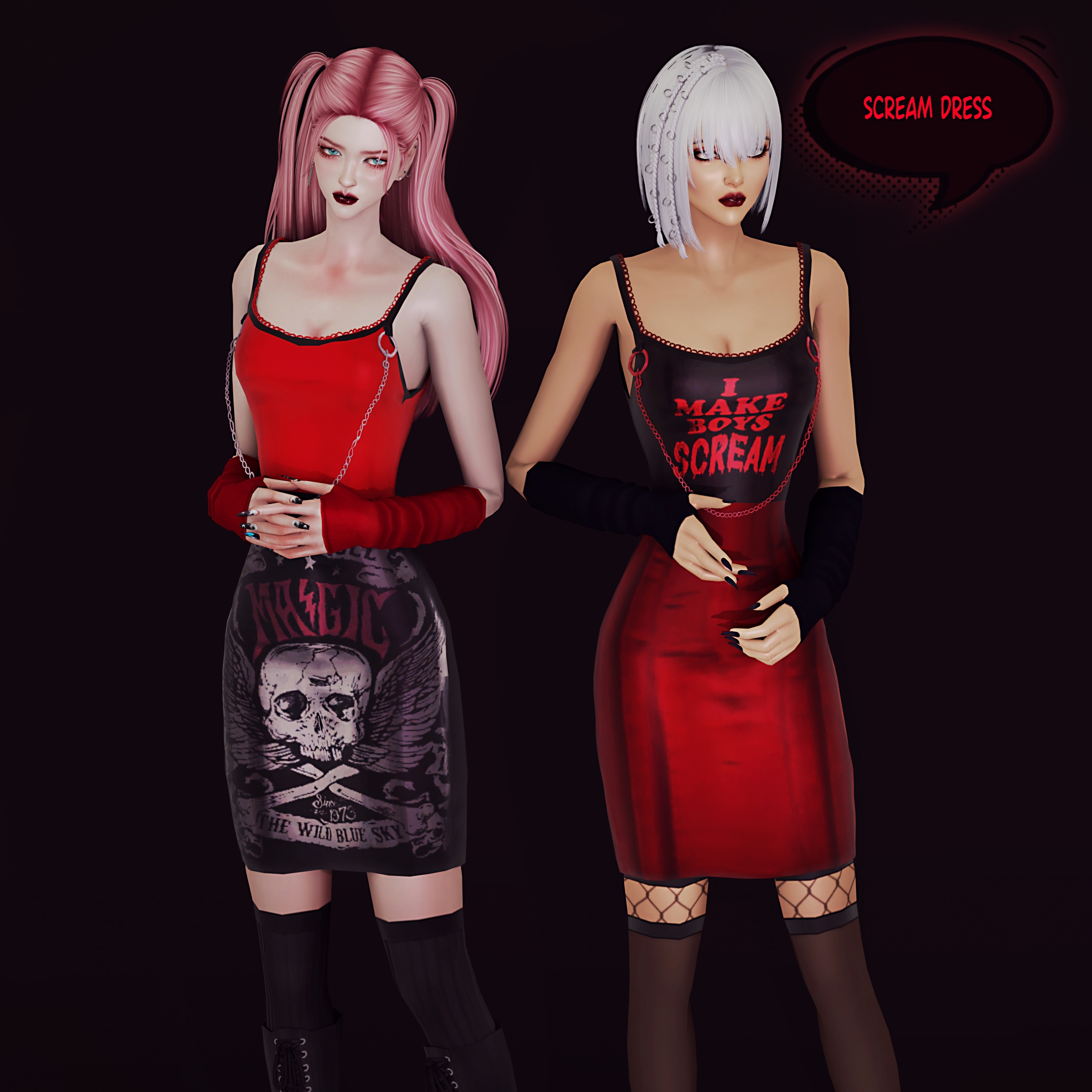 Scream dress - The Sims 4 Create a Sim - CurseForge