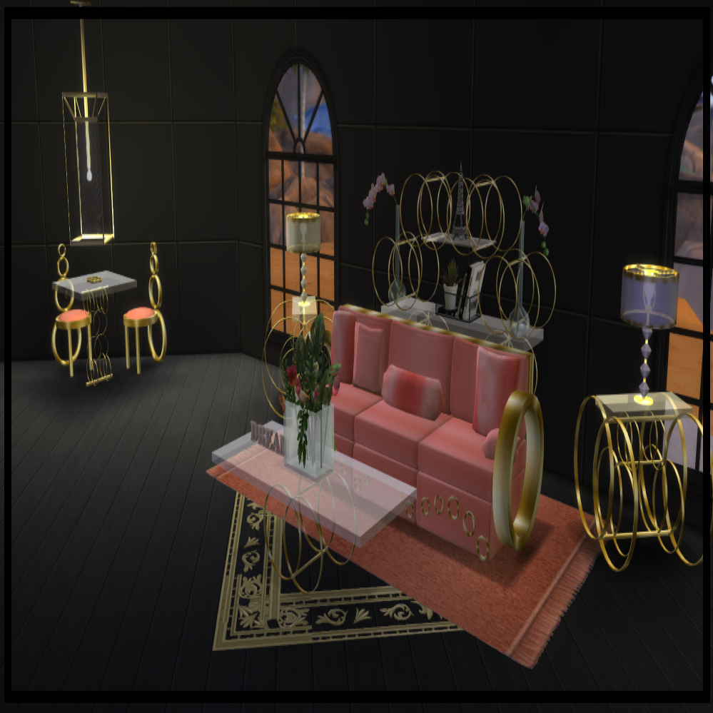 newluxurioussims4 Stream of Circles Table Set - The Sims 4 Build / Buy ...