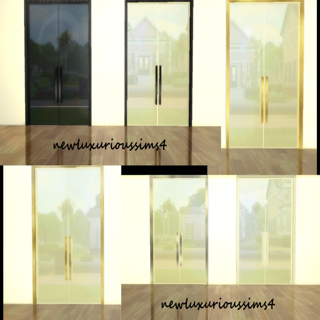 newluxurioussims4 Double Glass Doors - The Sims 4 Build / Buy - CurseForge