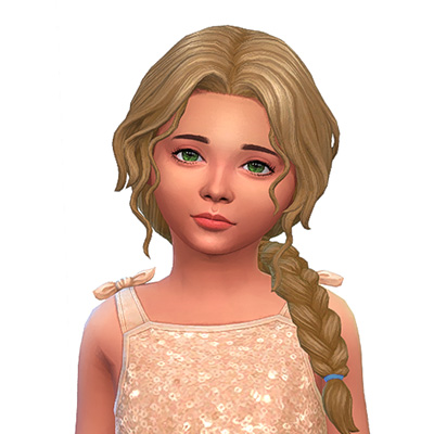 Alice Side Braid for Girls - The Sims 4 Create a Sim - CurseForge