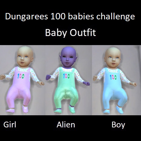 Download Dungarees 100 babies challenge baby outfit - The Sims 4 Mods ...