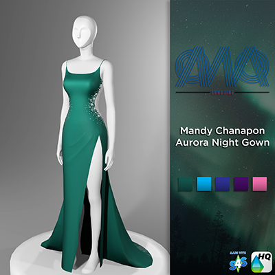 Mandy Chanapon - Aurora Night Gown - The Sims 4 Create a Sim - CurseForge