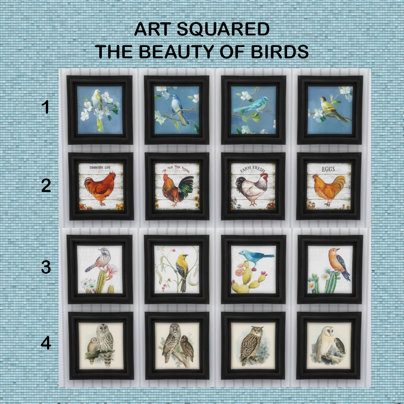 The Beauty of Birds Paintings - The Sims 4 Build / Buy - CurseForge