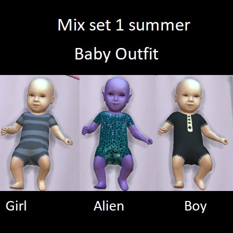 Mixset 1 summer baby outfit - Mods - The Sims 4 - CurseForge