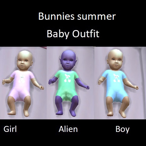 Bunnies summer baby outfit - The Sims 4 Mods - CurseForge