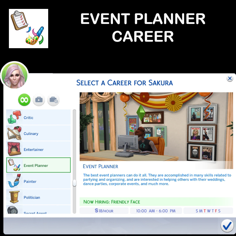 Event Planner Career - The Sims 4 Mods - CurseForge