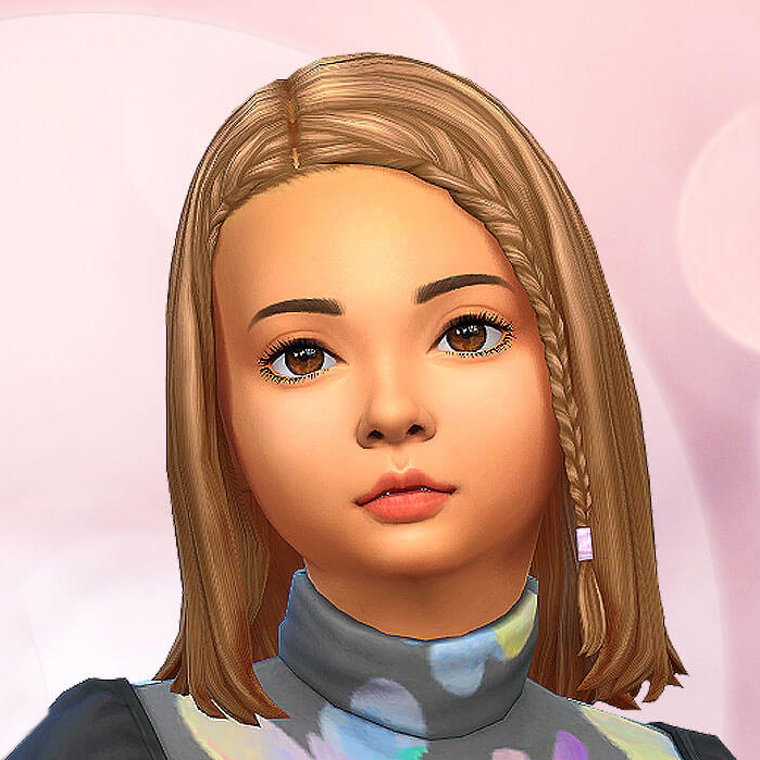 Parted Braid for Girls - The Sims 4 Create a Sim - CurseForge