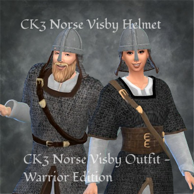 CK3 Norse Visby Outfits - Warrior version + Helmet - The Sims 4 Create ...