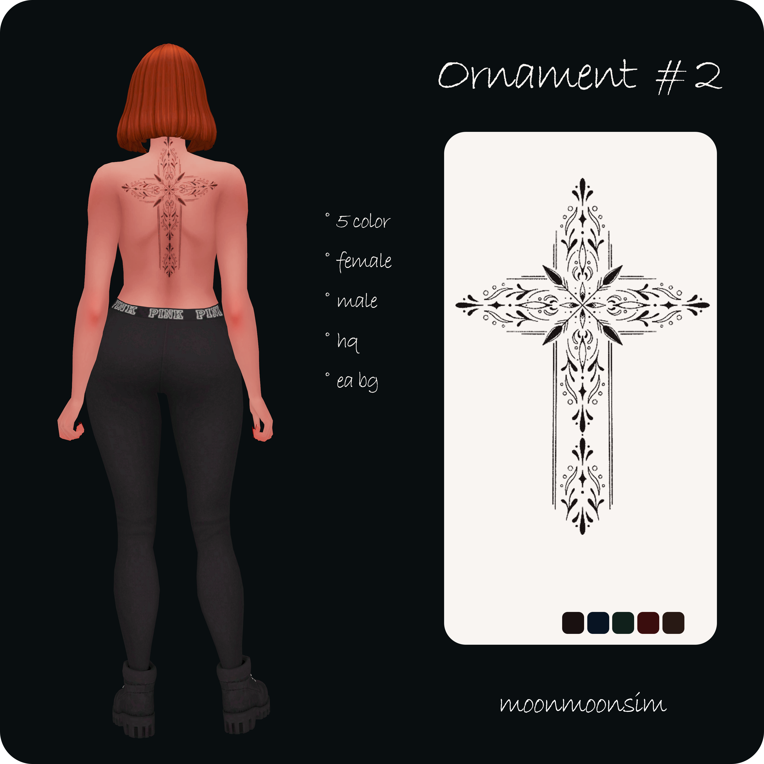 Ornament Tattoo 2 - The Sims 4 Create a Sim - CurseForge