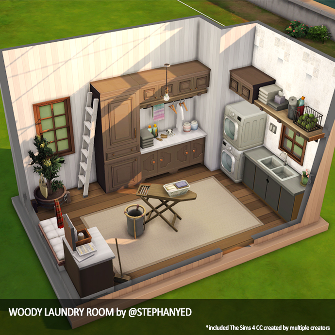 Woody Laundry Room - The Sims 4 Rooms / Lots - CurseForge