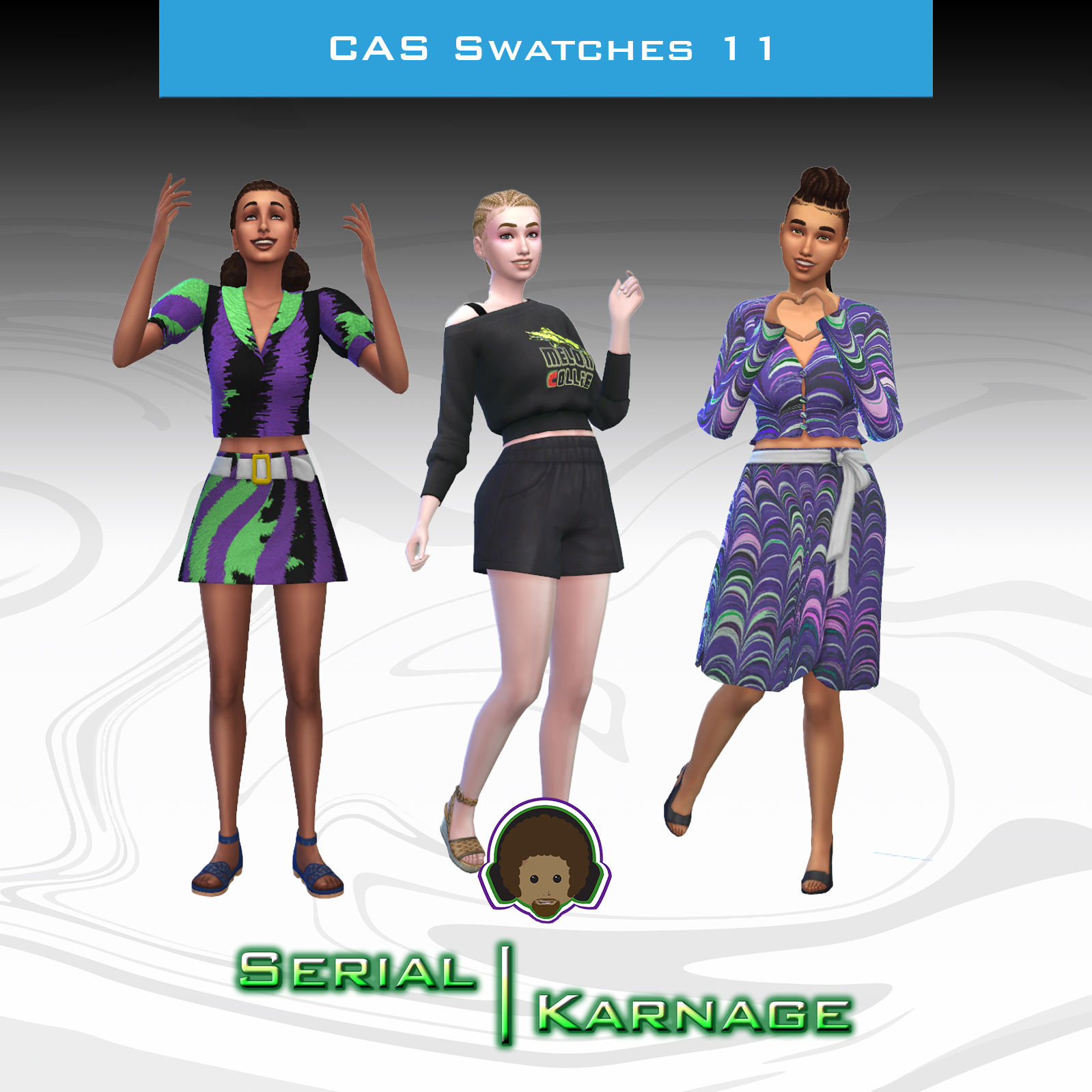 Serial Karnage CS Swatches 11 - The Sims 4 Create a Sim - CurseForge