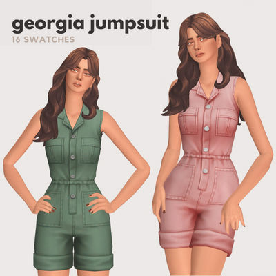 Georgia Jumpsuit - The Sims 4 Create a Sim - CurseForge
