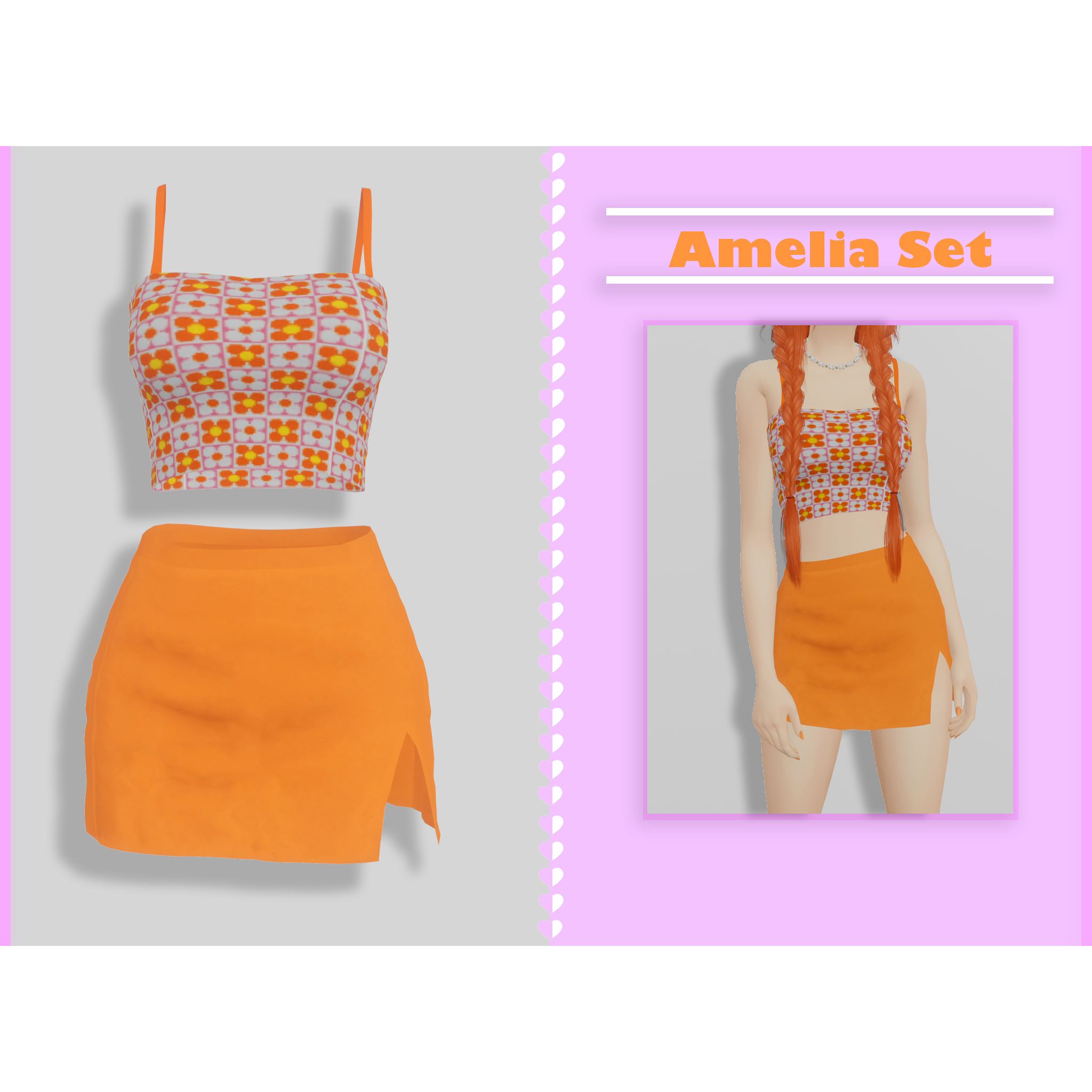 Download - ♡ Amelia Top and Skirt ♡ - Create a Sim - The Sims 4 ...