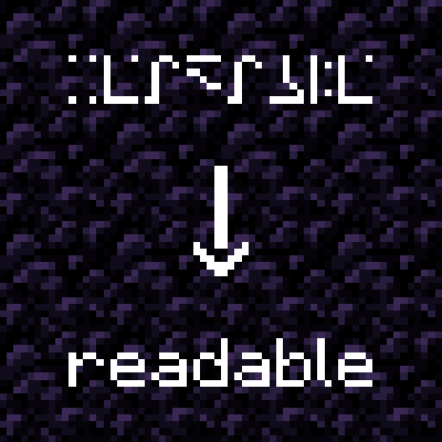 Readable Enchanting Tables