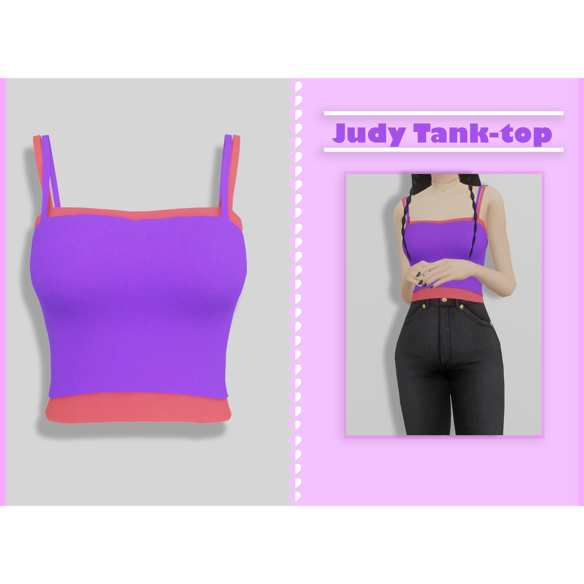 Judy Tank-top ♡ - Create a Sim - The Sims 4 - CurseForge