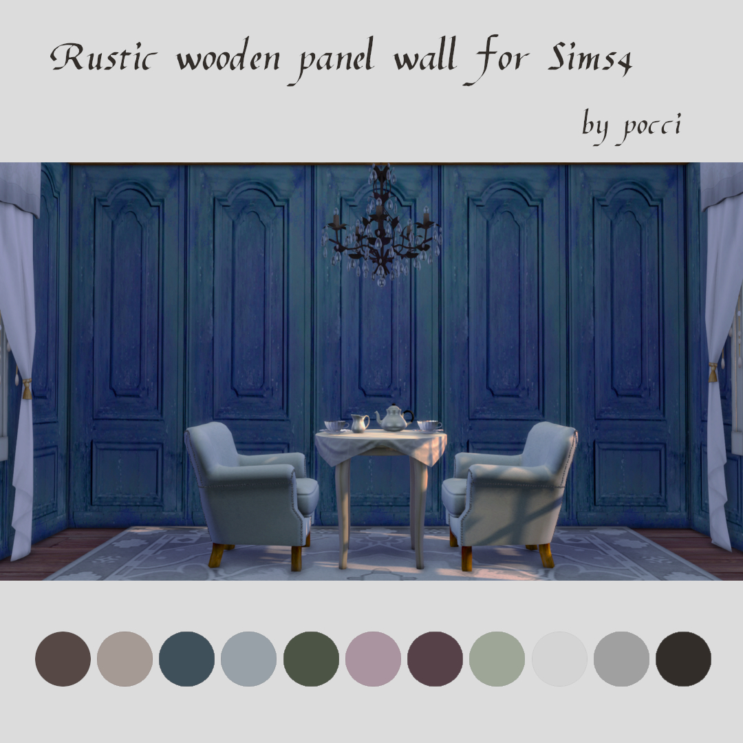 Rustic wooden panel wall by pocci - The Sims 4 Build / Buy - CurseForge