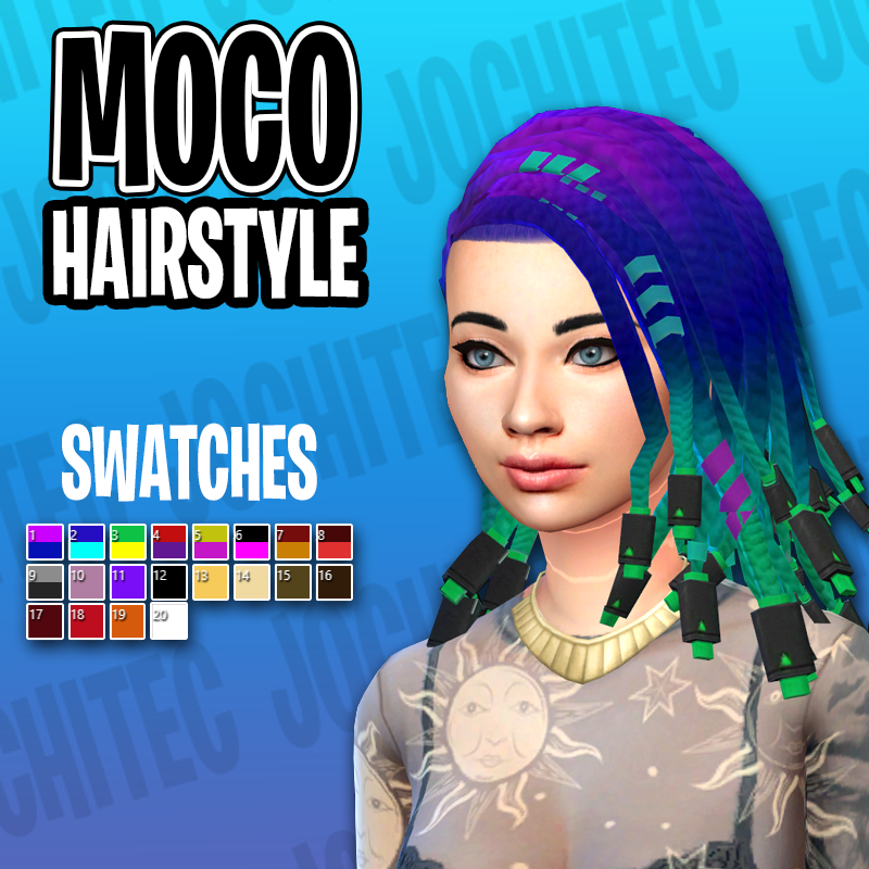 Moco hairstyle by Jochi - The Sims 4 Create a Sim - CurseForge