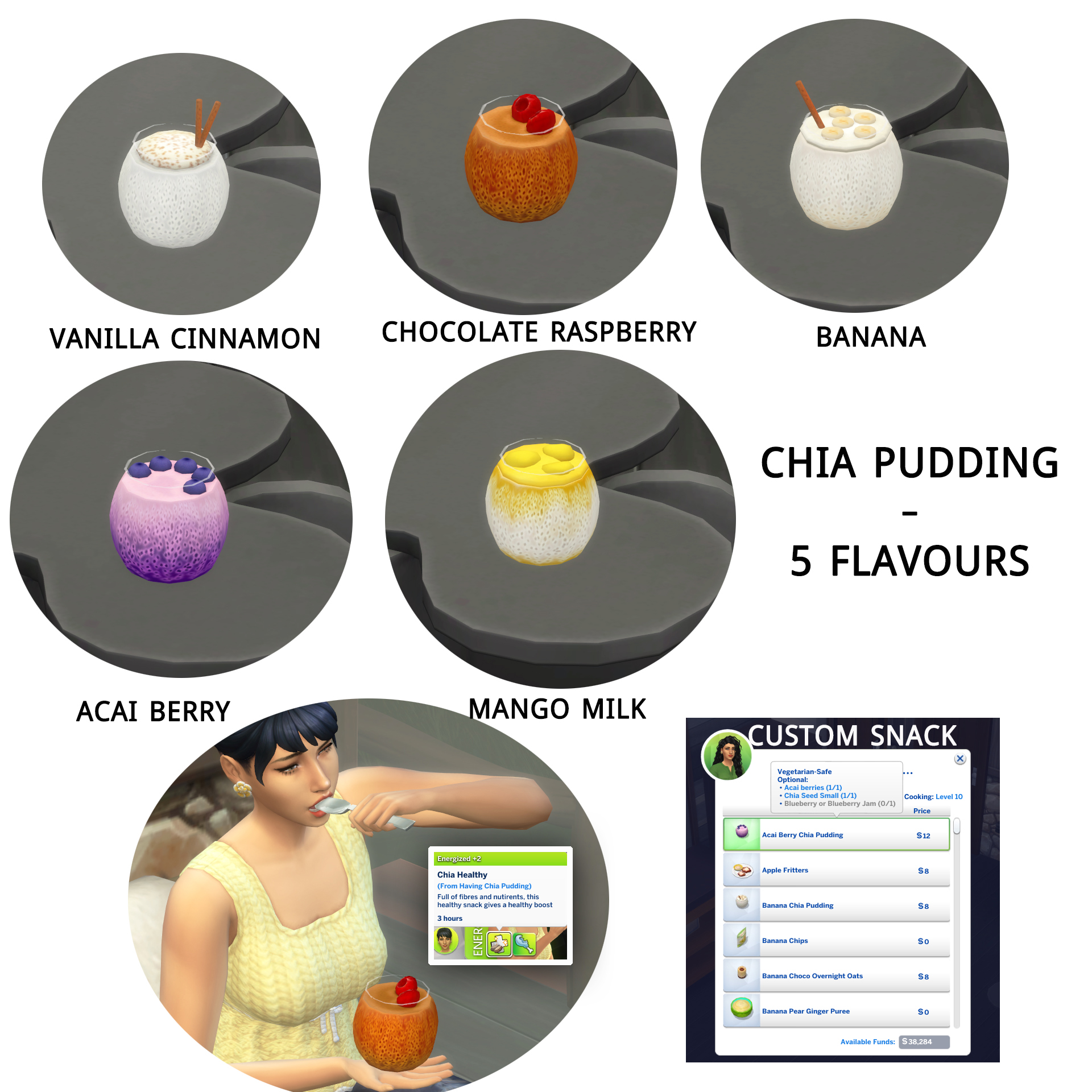 Chia Pudding Set - The Sims 4 Mods - CurseForge