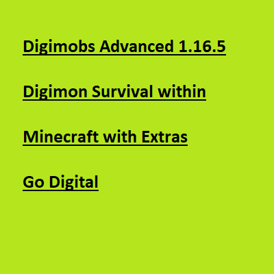 Digimobs Advanced Adventure - Minecraft Modpacks - CurseForge