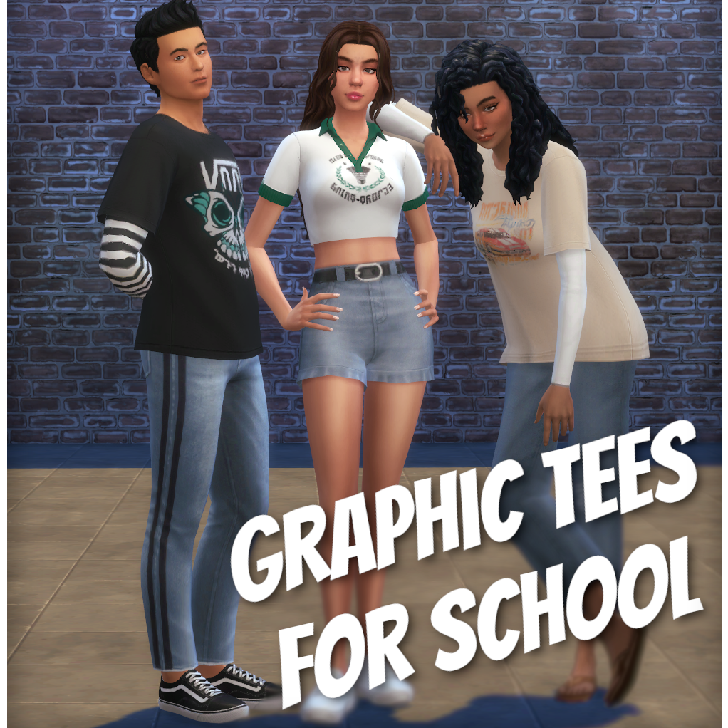 Graphic Tees for School - The Sims 4 Create a Sim - CurseForge