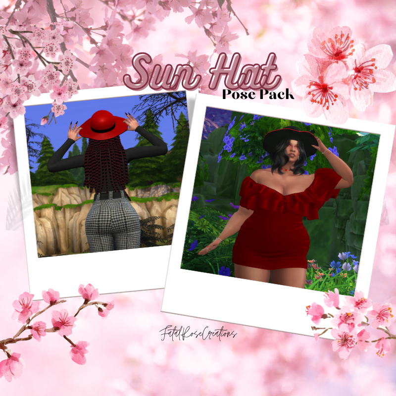 FatalRoseCreations Sun Hat Pose Pack - Files - The Sims 4 Mods - CurseForge