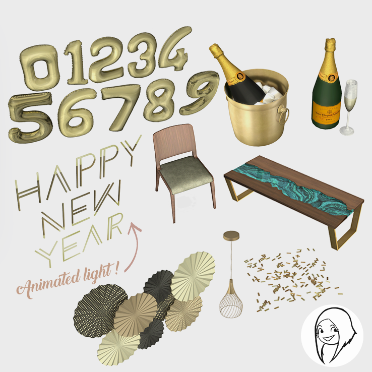 New year set (2020) - The Sims 4 Build / Buy - CurseForge