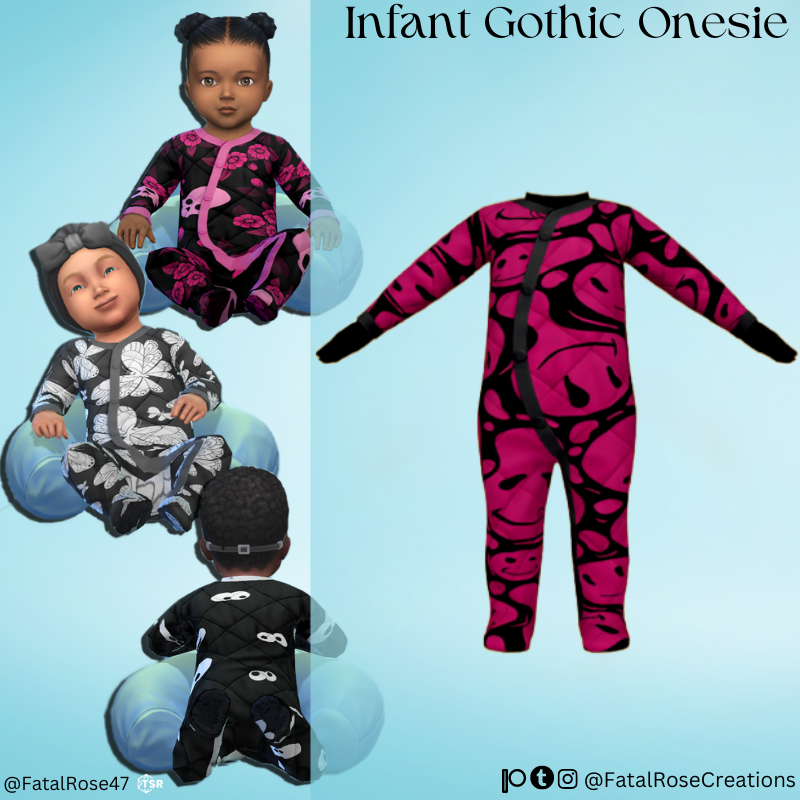 FatalRoseCreations Infant's Gothic Onesie - The Sims 4 Create a Sim ...
