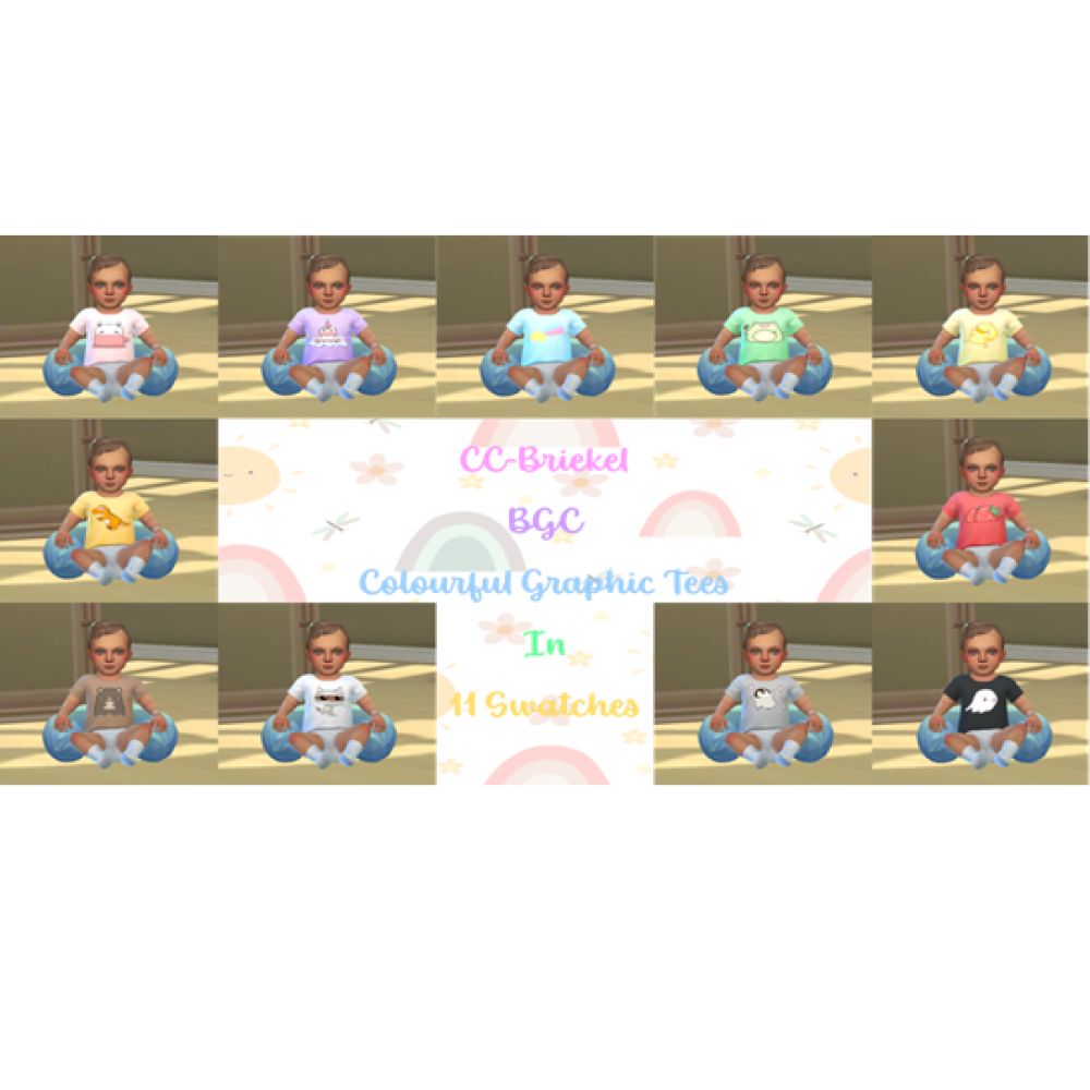 BGC Infant Pastel Rainbow Tee - The Sims 4 Create a Sim - CurseForge