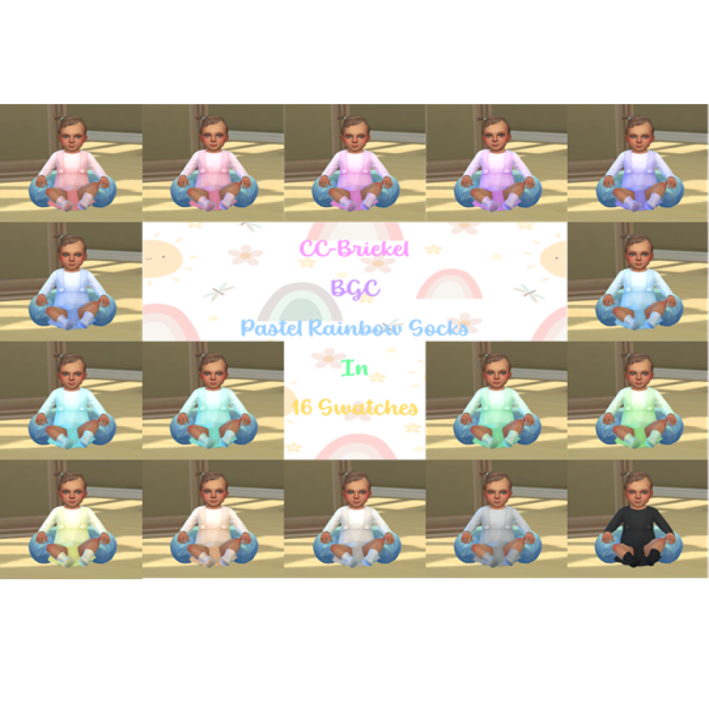 BGC Infant Pastel Rainbow Socks - The Sims 4 Create a Sim - CurseForge