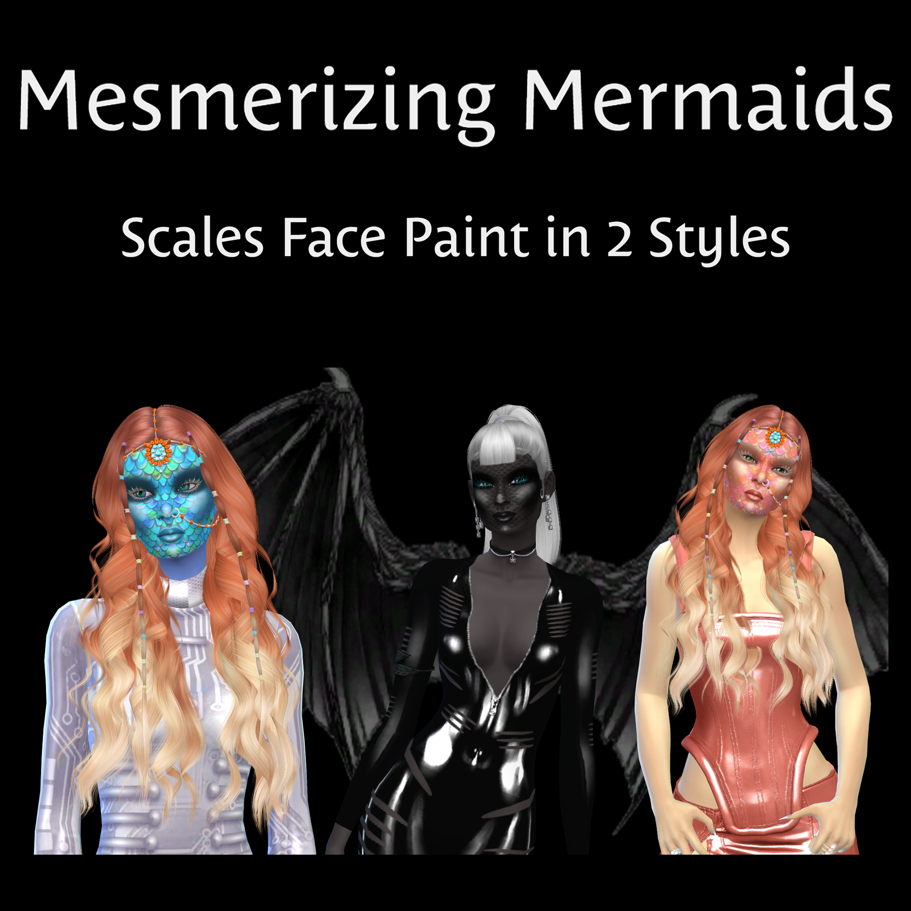 Mesmerizing Mermaids - Scales Face Paint - The Sims 4 Create a Sim ...