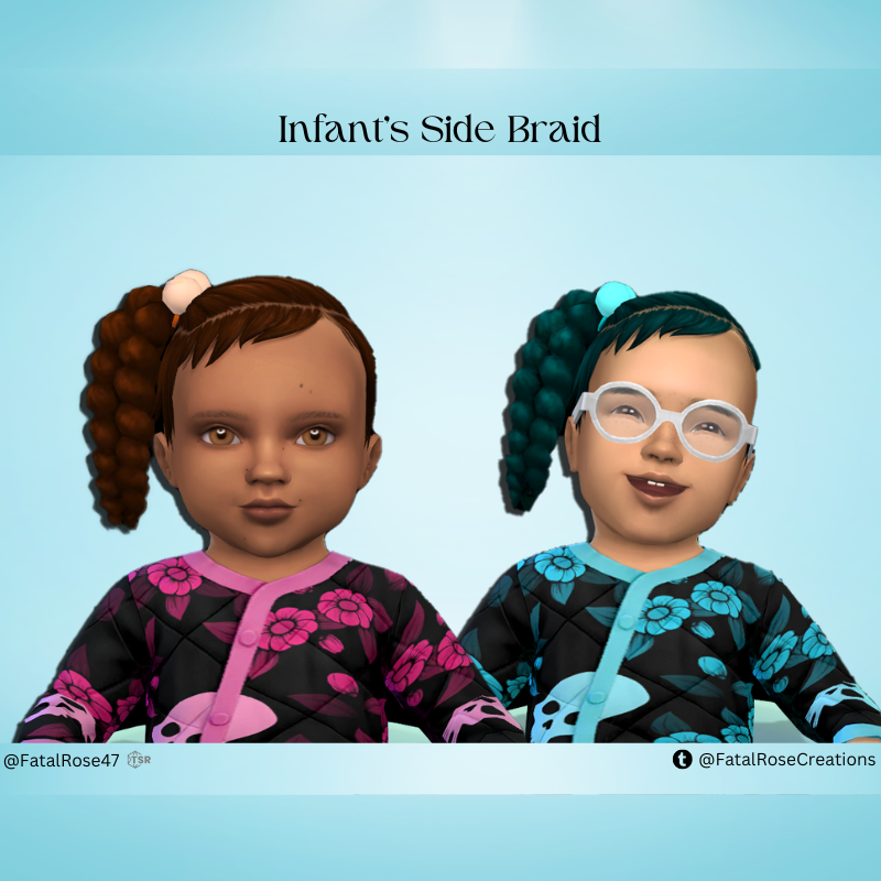 FatalRoseCreations Infant Side Braid - Files - The Sims 4 Create a Sim ...