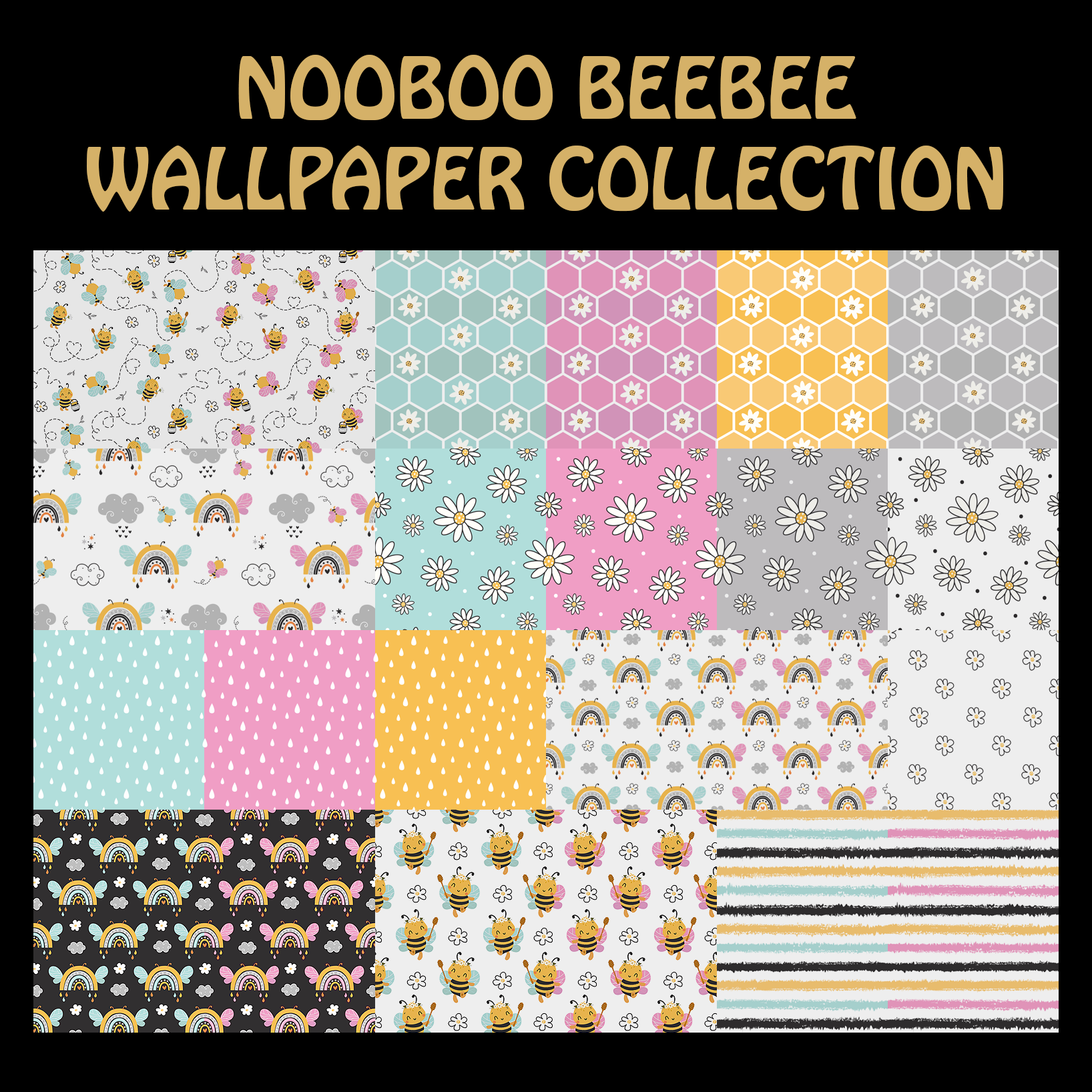 Nooboo BeeBee Wallpaper Collection The Sims 4 Build / Buy - CurseForge