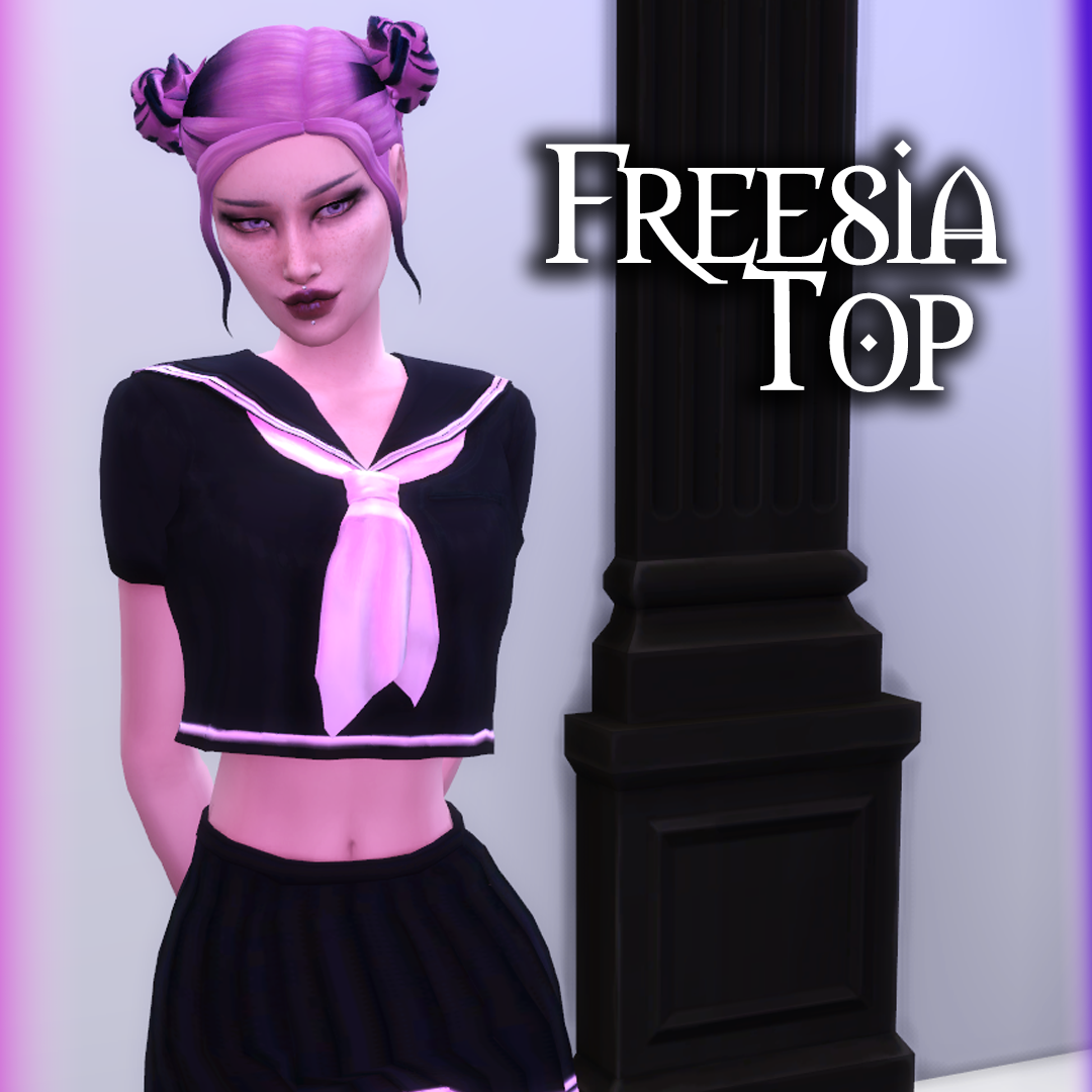 Freesia Sailor Top (Distorted Dusk Collection) - The Sims 4 Create a ... Freesia Sailor Top (Distorted Dusk Collection) - The Sims 4 Create a ...