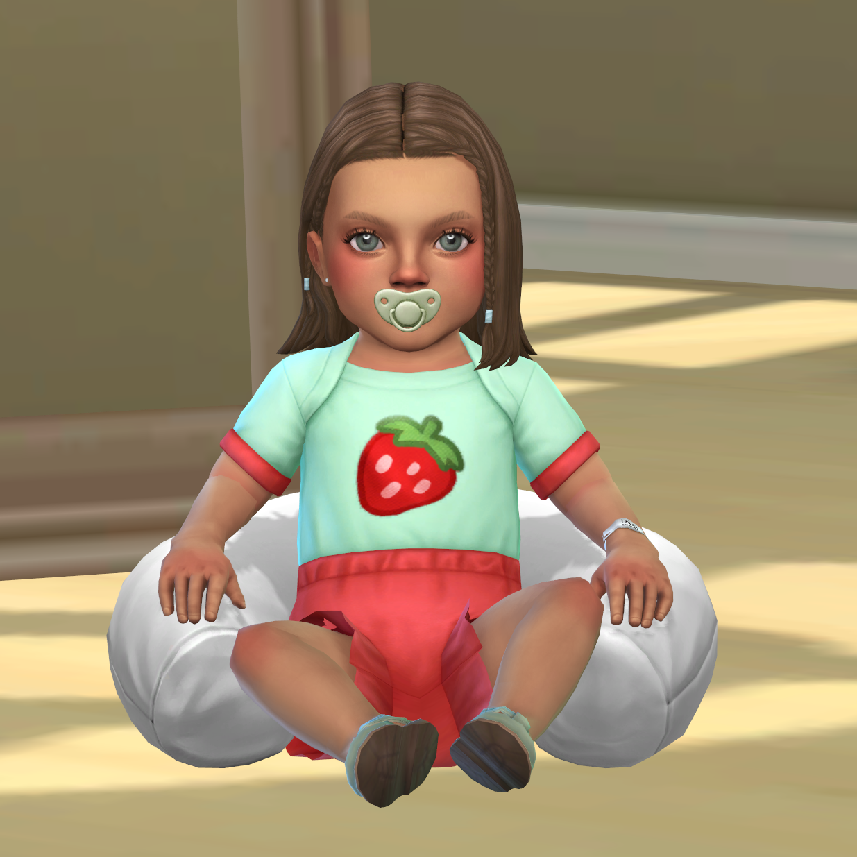 Infant Short Side Braid Hairstyle - The Sims 4 Create a Sim - CurseForge