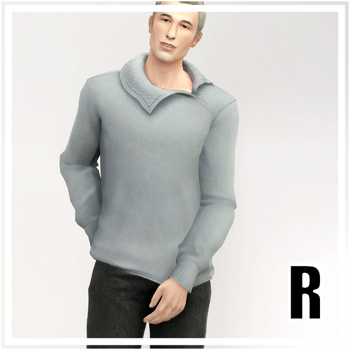 Side Neck Sweater - Male - The Sims 4 Create a Sim - CurseForge