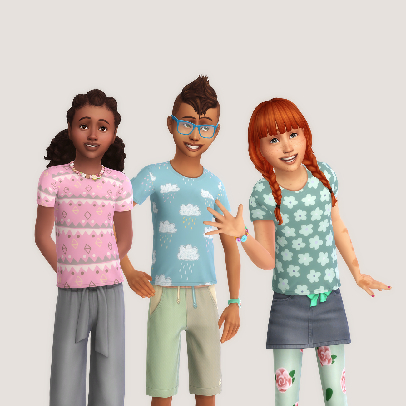 Kids Wallpaper Patterns Tshirt - Files - The Sims 4 Create a Sim ...