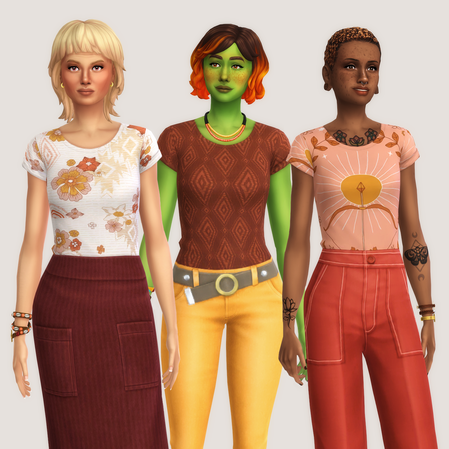 Women's Groovy Pattern Tshirt The Sims 4 Create a Sim - CurseForge
